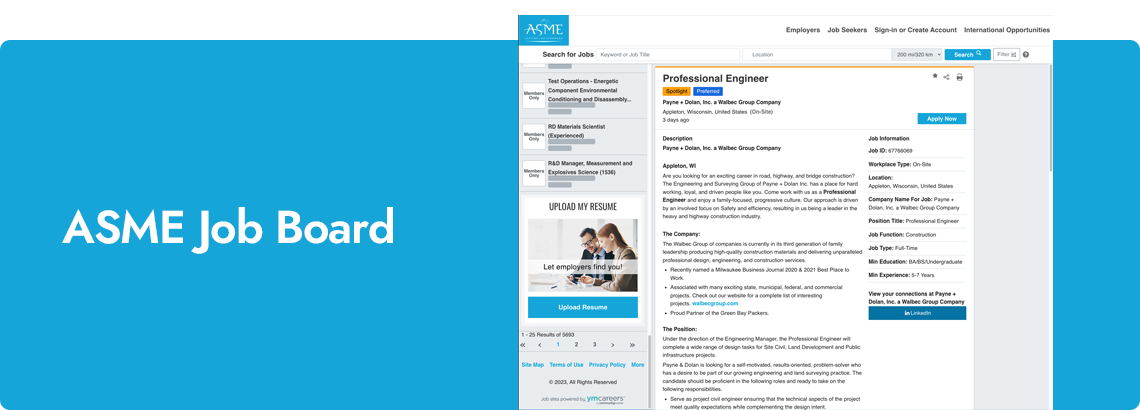 ASME Job Board – Search Mechanical Engineering Jobs