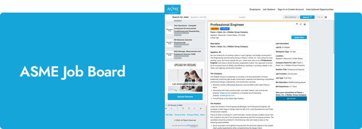 ASME Job Board – Search Mechanical Engineering Jobs